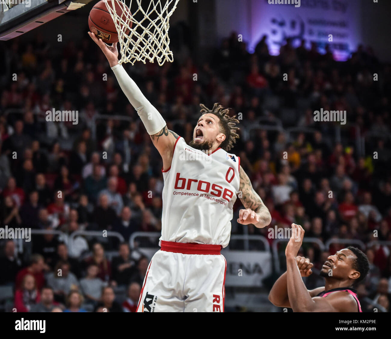 Germany, Bamberg, Brose Arena, 03 December 2017 - (From L-R): Daniel ...