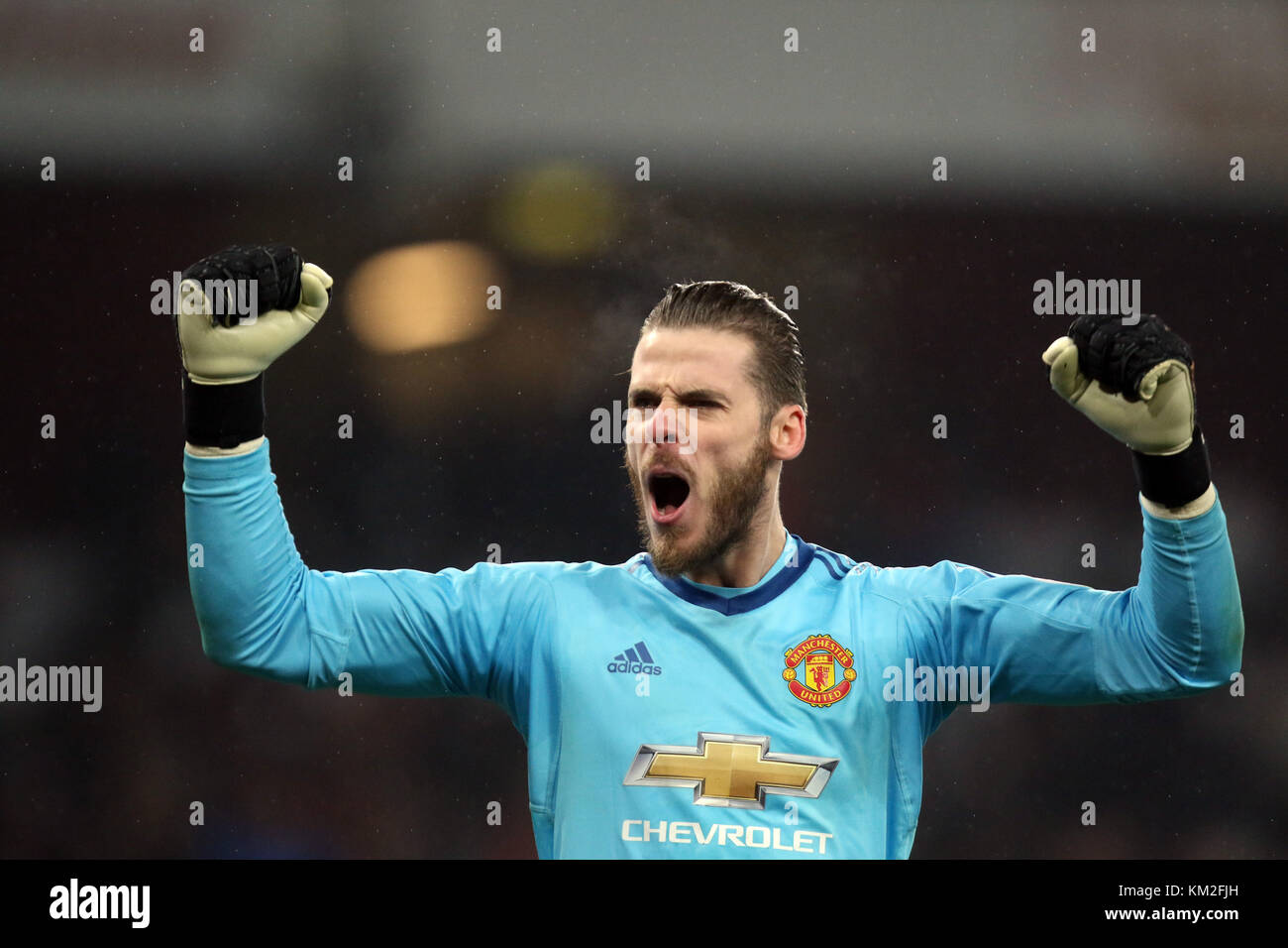 London, UK. 02nd Dec, 2017. David De Gea (MU) celebrates at the end at ...