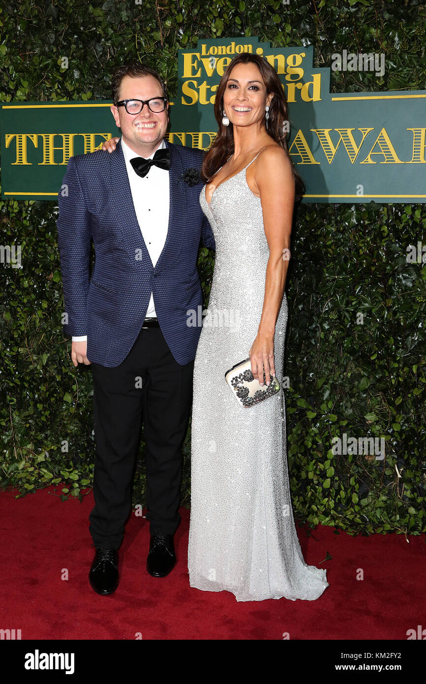 London, UK. 3rd December, 2017.Alan Carr, Melanie Sykes, London Evening ...