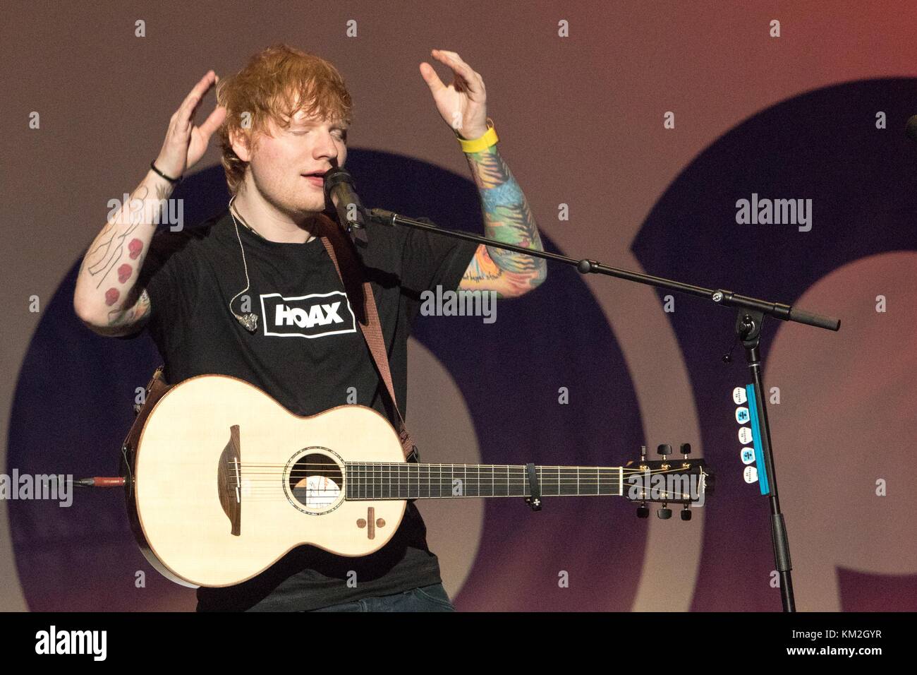 San Jose, California, USA. 2nd Dec, 2017. ED SHEERAN during 2017 99.7 ...