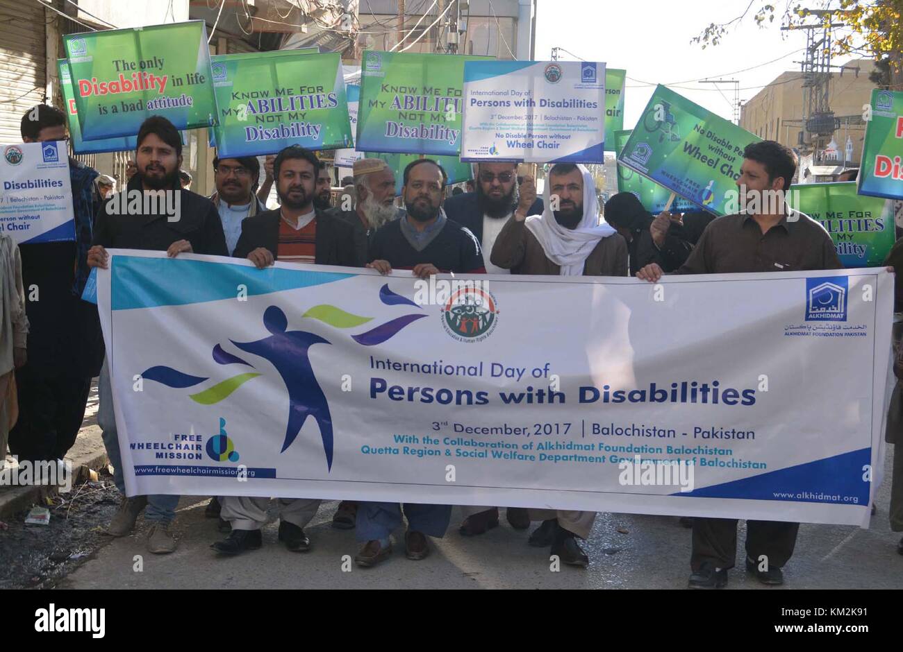 Karachi, Pakistan. 3rd December, 2017. Dumb and Deaf Association ...