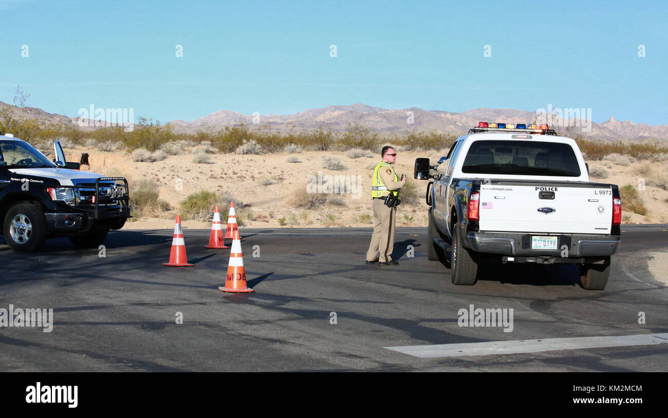 Laughman, Nevada, USA. 2nd Dec, 2017. Security at 2017 Run Laughlin ...