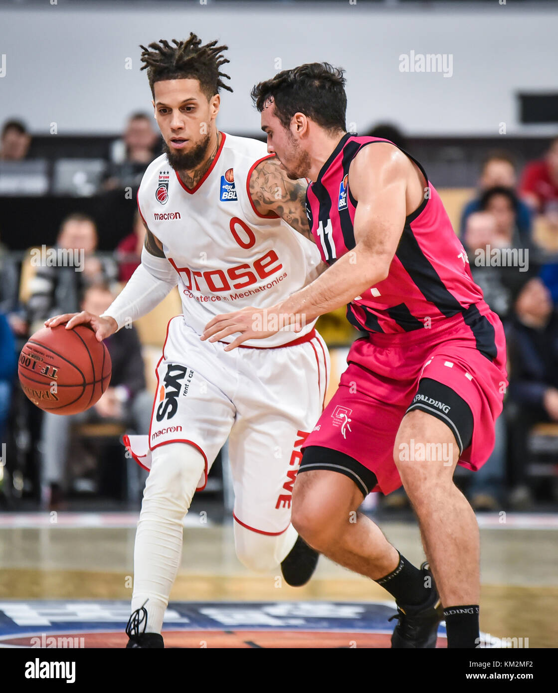 Germany, Bamberg, Brose Arena, 03 December 2017 - (From L-R): Daniel ...
