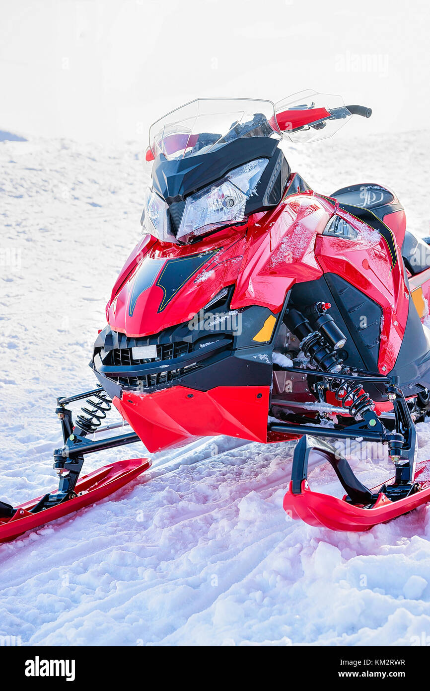 Extreme snowmobiling on frozen lake hi-res stock photography and images ...
