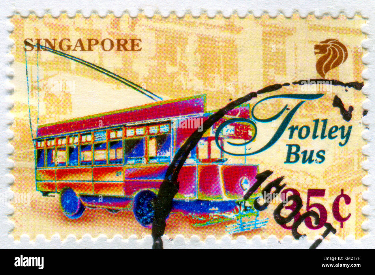 Singapore bus sign hi-res stock photography and images - Alamy