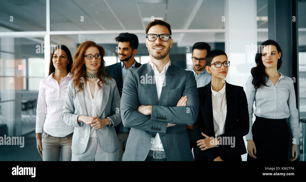 Happy business people celebrating success Stock Photo - Alamy