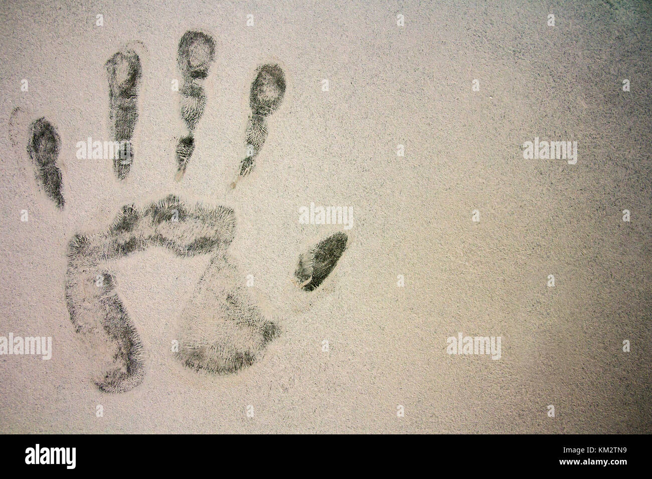 Hand print stamp on texture background Stock Photo - Alamy
