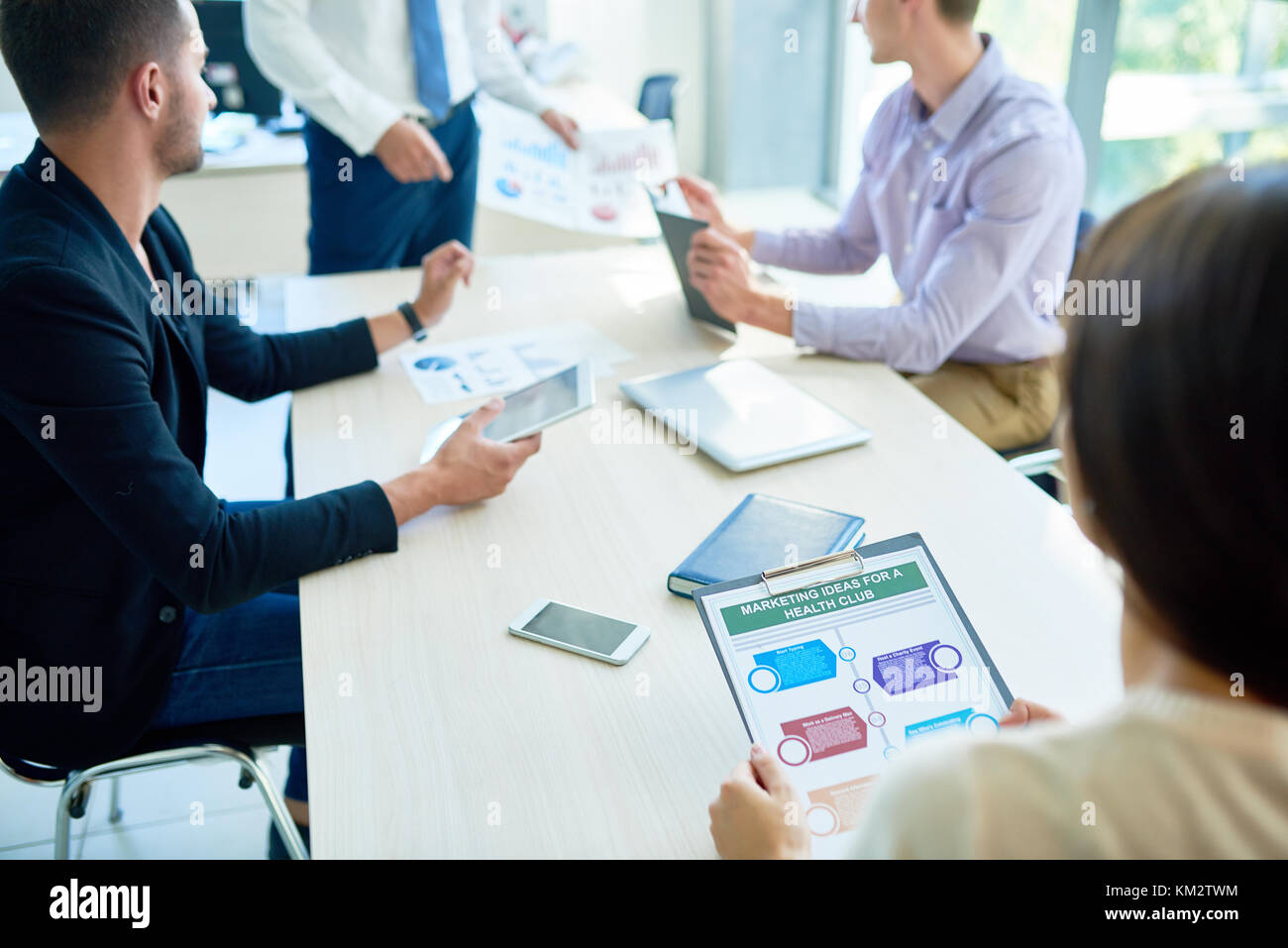 Business Meeting on Marketing Stock Photo - Alamy