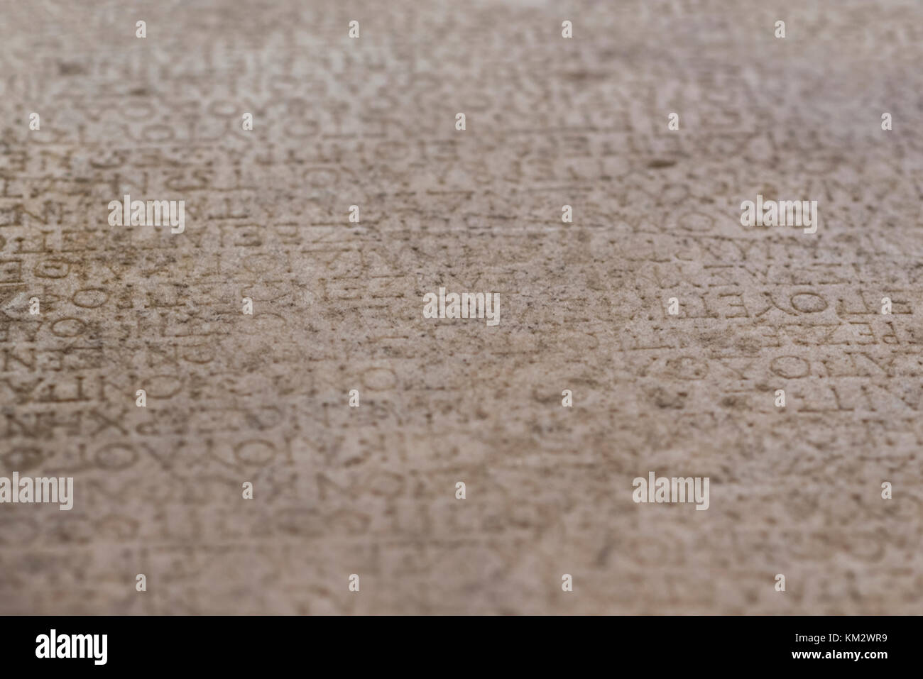 Ancient alphabets carved on a stone plate Stock Photo - Alamy
