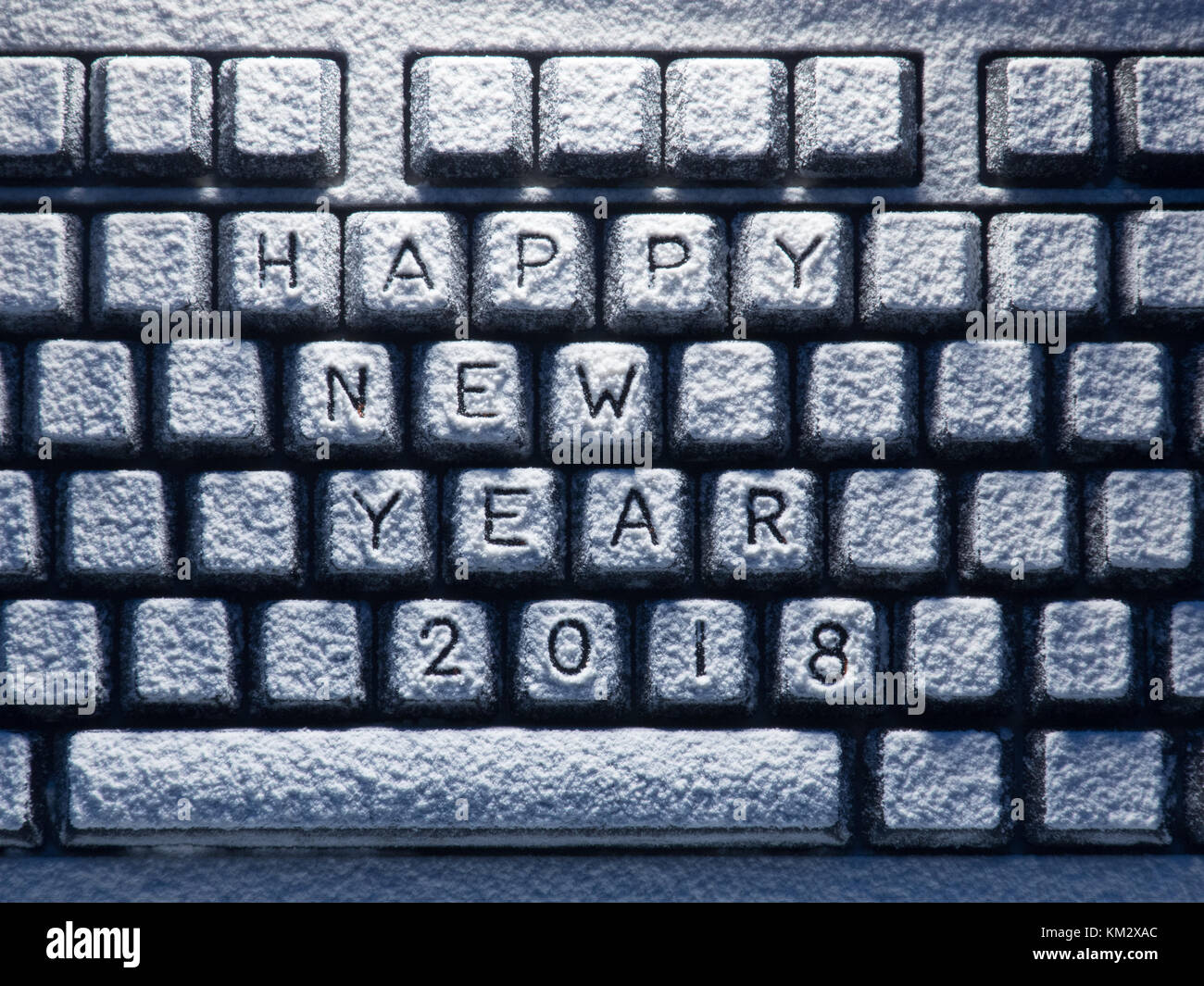 Happy new year message keyboard hi-res stock photography and images - Alamy