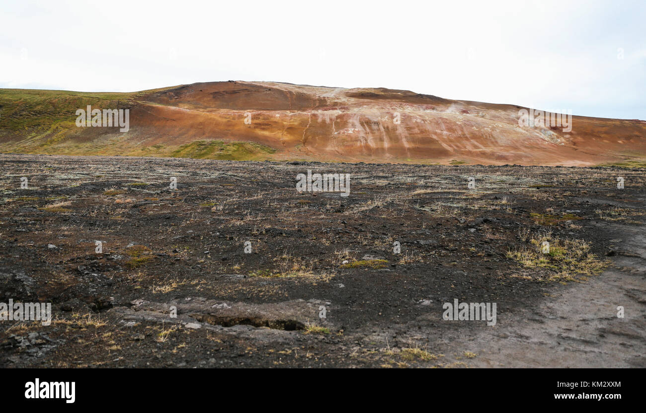 Krafla volcanic area in North of Iceland Stock Photo - Alamy