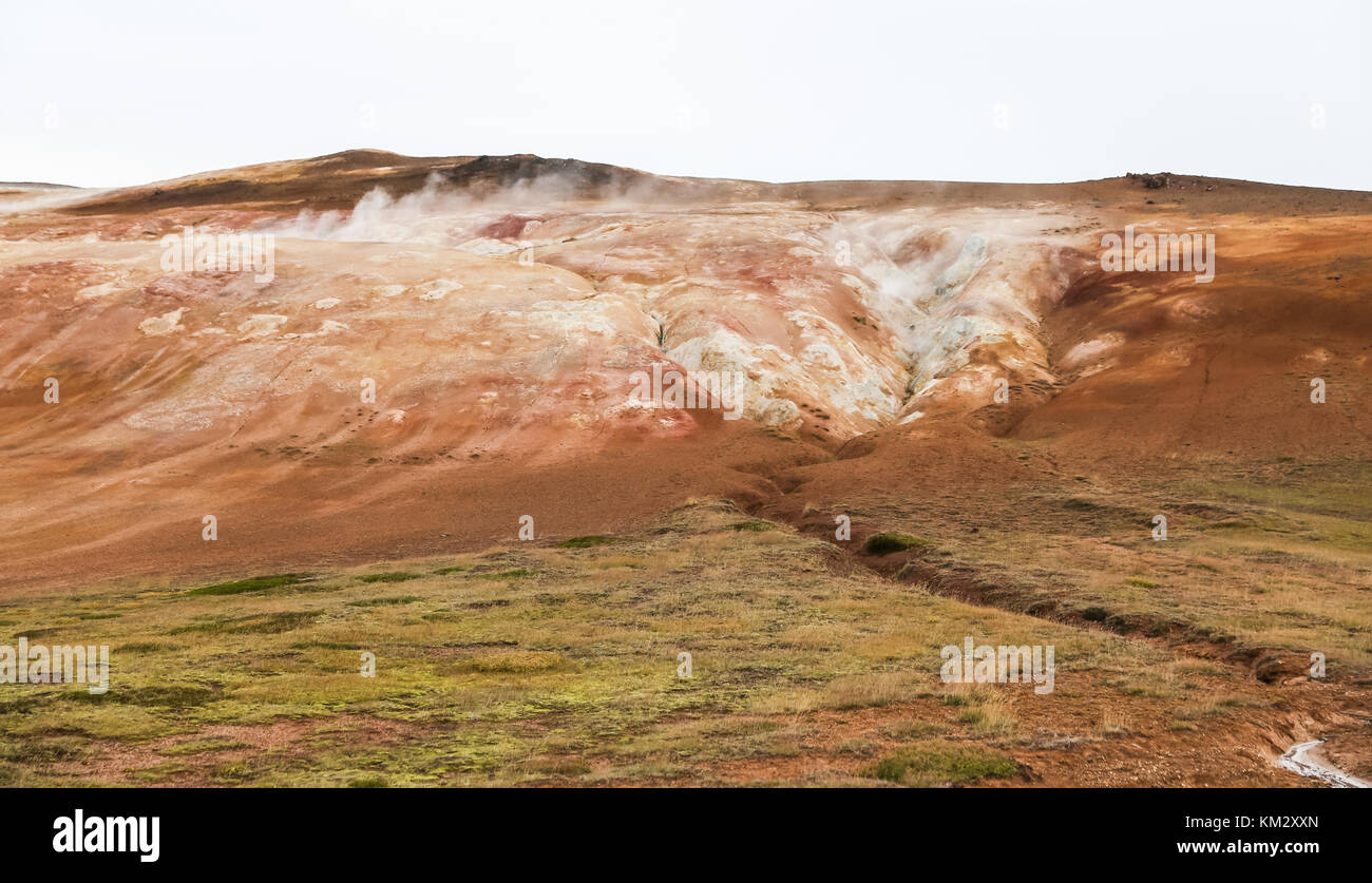 Krafla volcanic area in North of Iceland Stock Photo - Alamy
