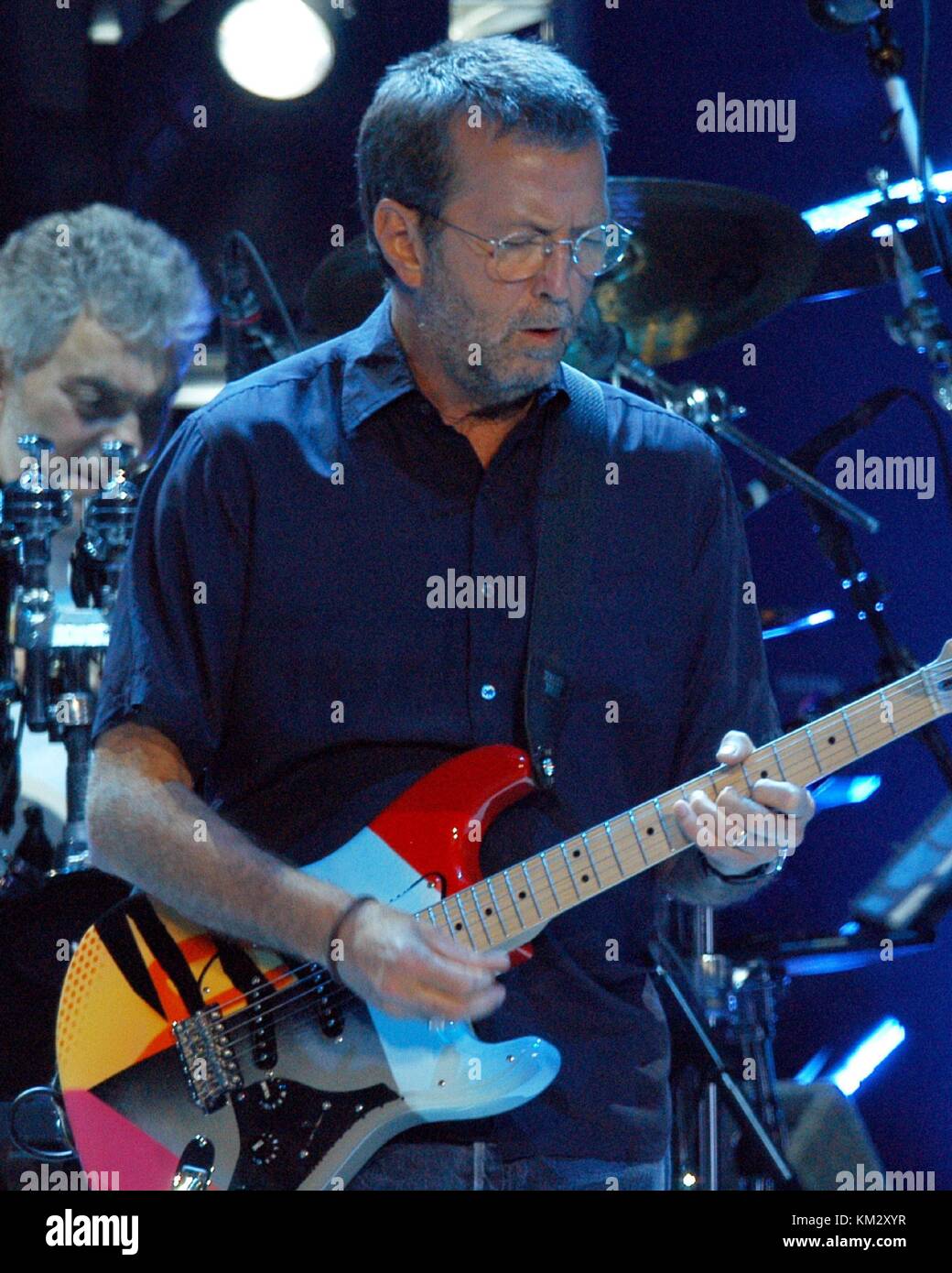 Eric Clapton performing in Atlanta's Philips Arena. June 18, 2004 ...