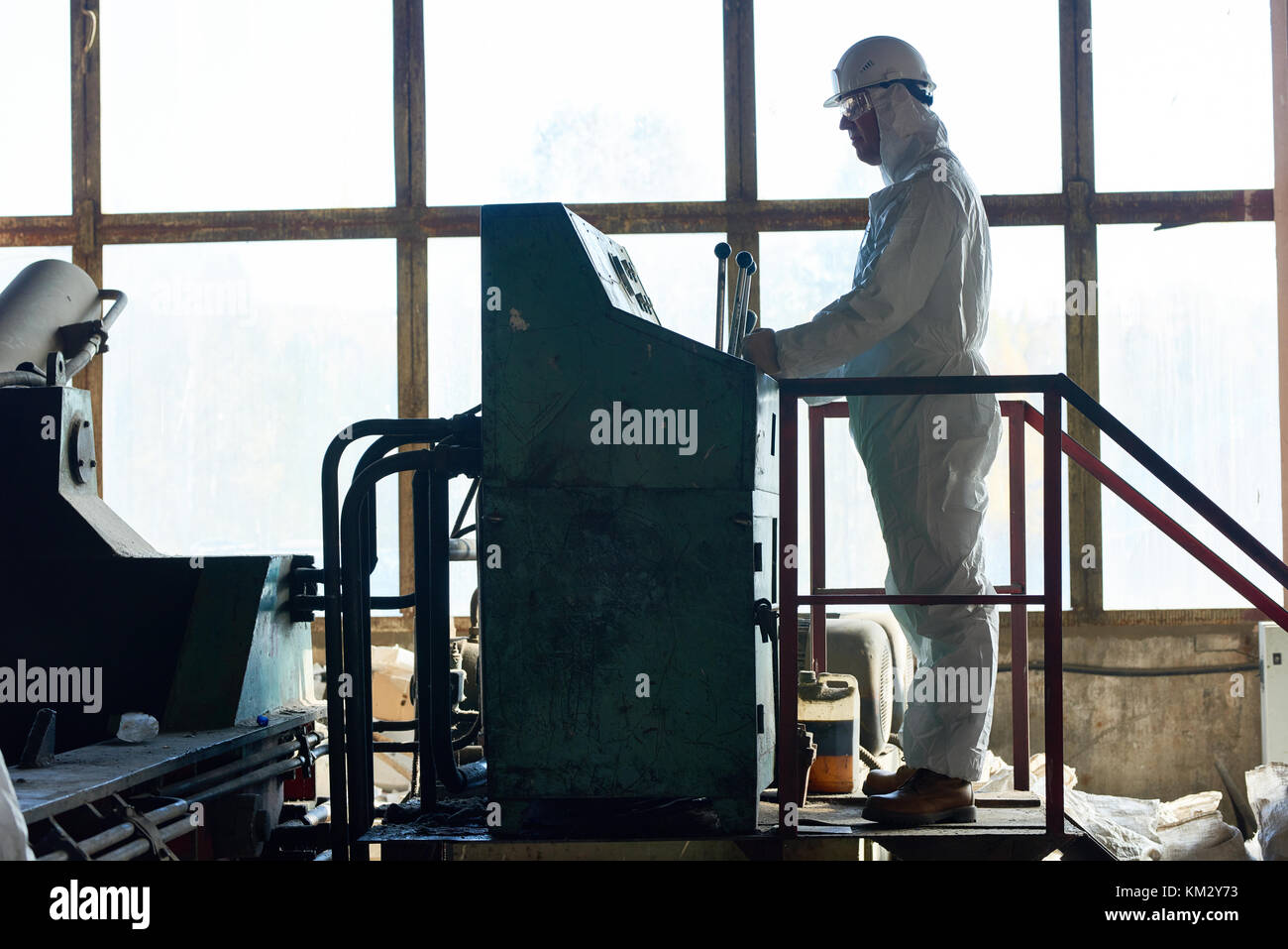 Biohazard Work at Factory Stock Photo - Alamy