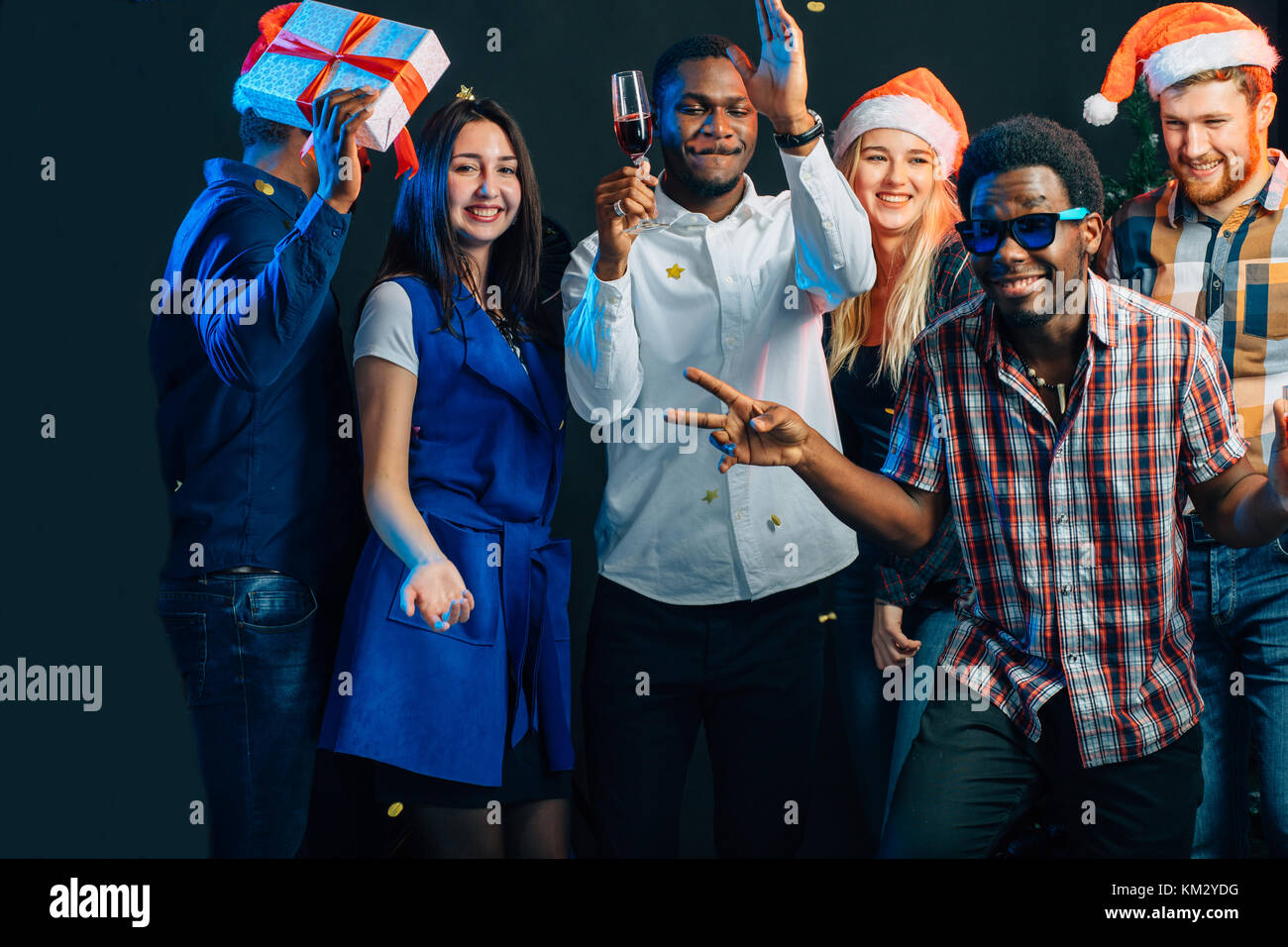 Large group people santa claus hi-res stock photography and images - Alamy