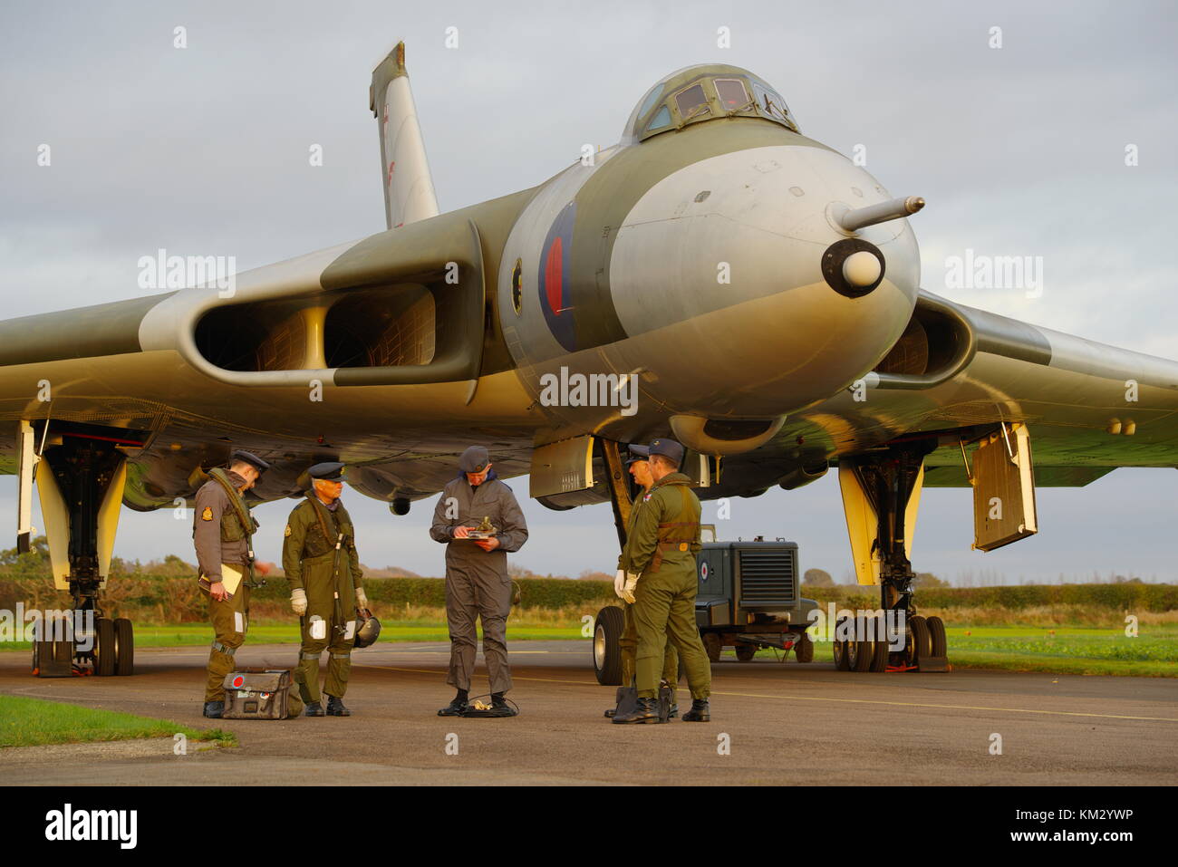 Avro Vulcan B2 XM655 at Wellesbourne,, England Stock Photo - Alamy