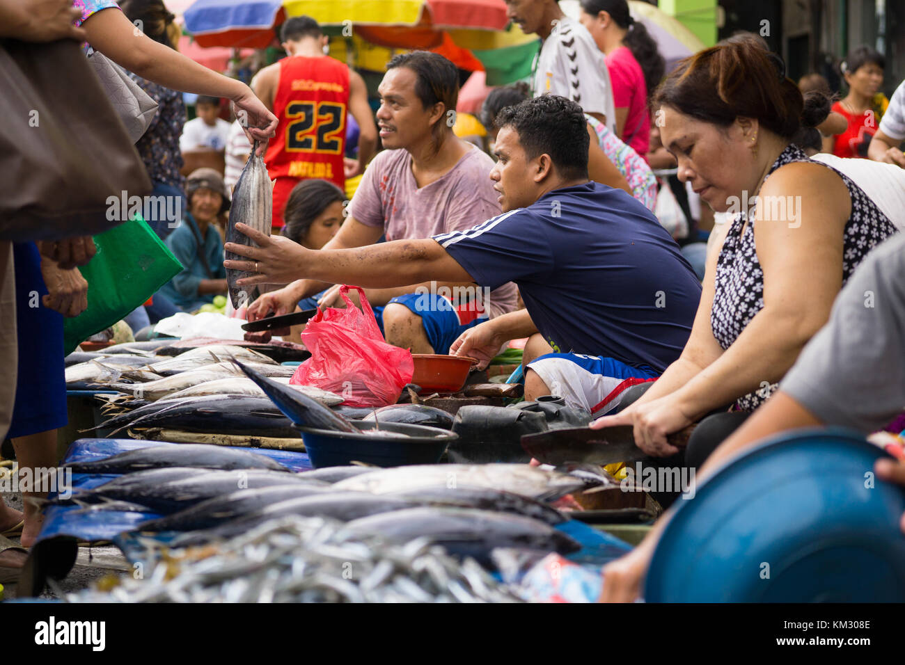 Traders selling fish in the Carbon market,Cebu City,Philippines Stock ...