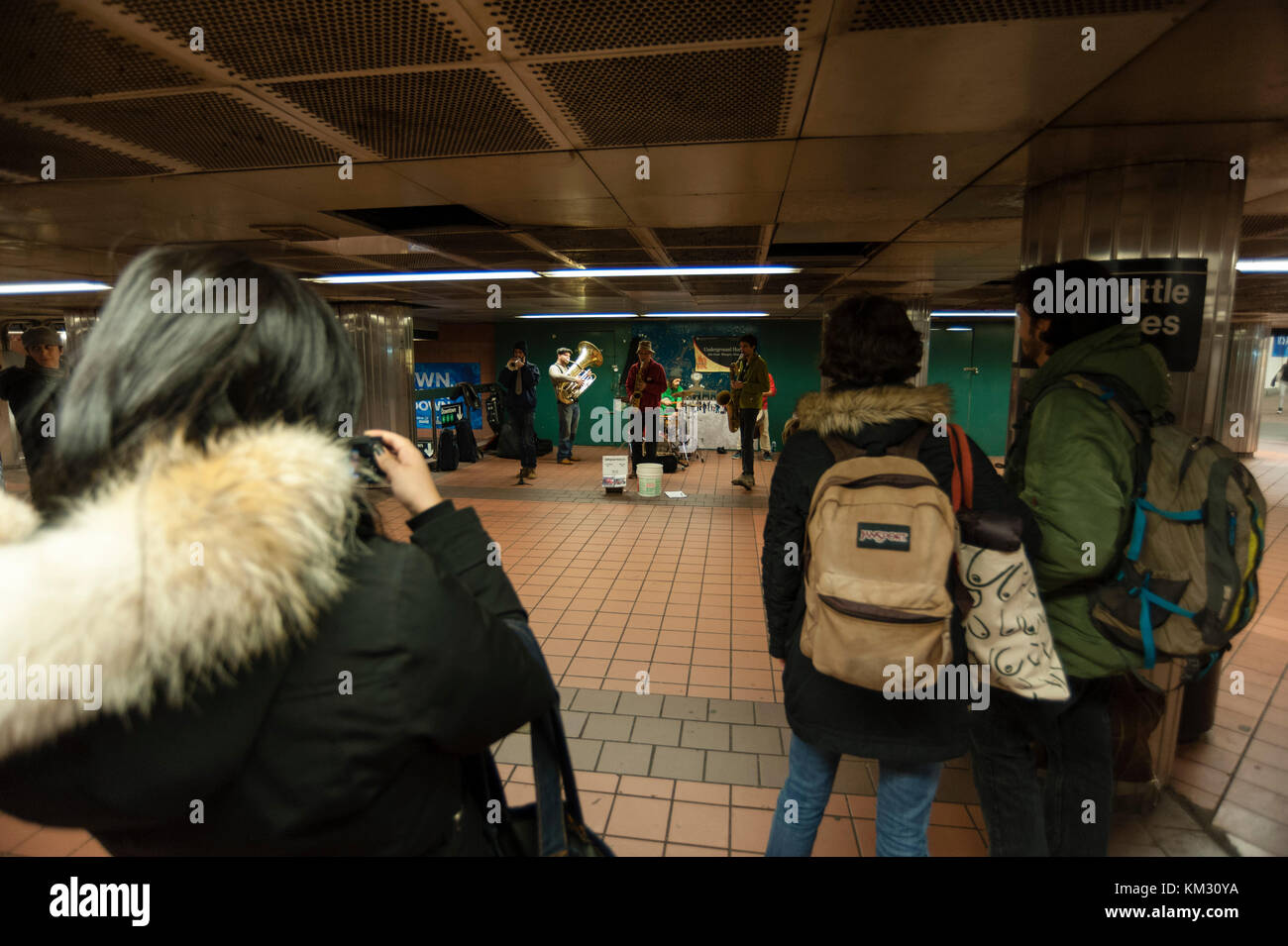 People playing music in the subway, New York City, USA Stock Photo - Alamy