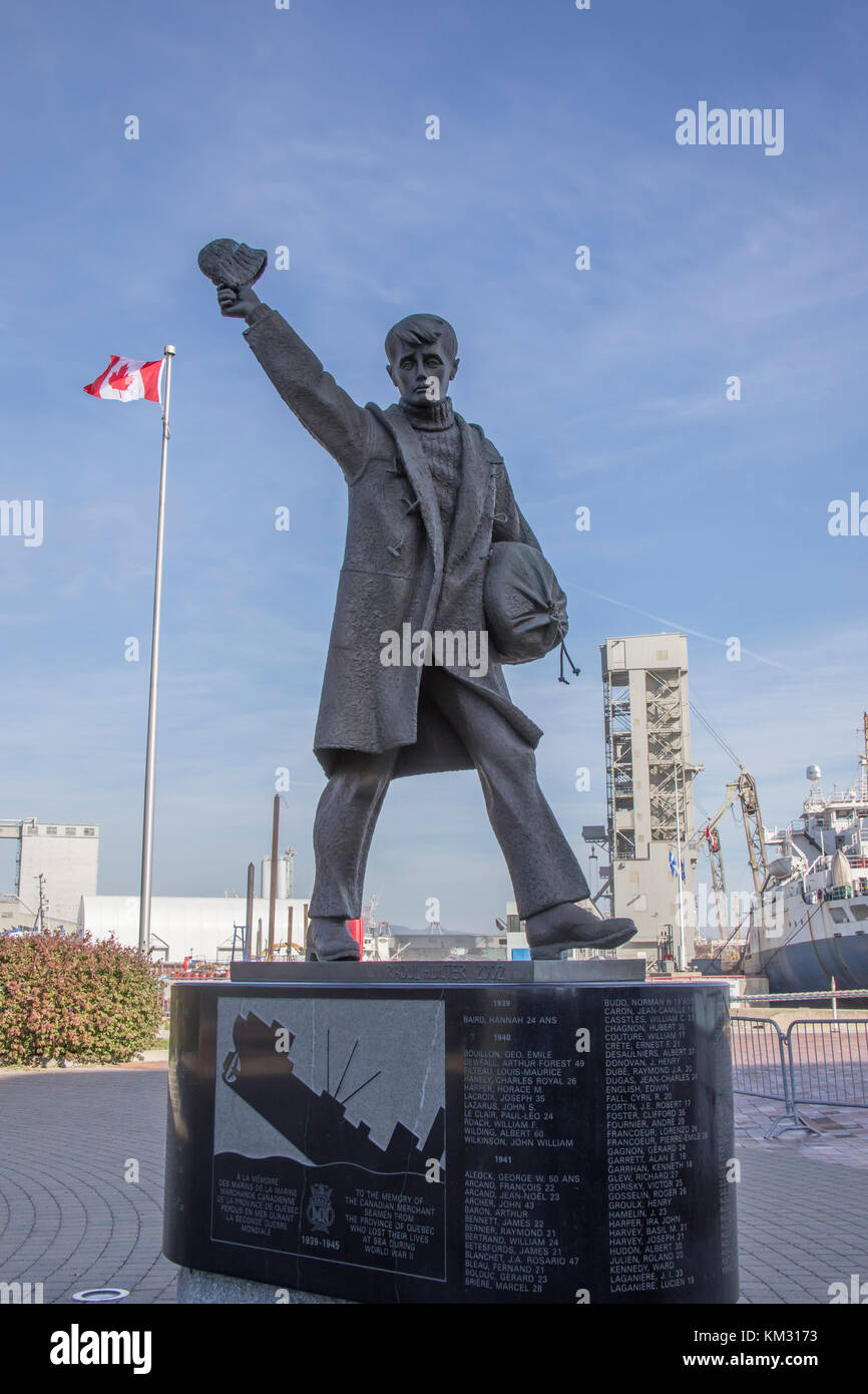 Quebec City, Canada - October 23, 2017 : Monument to fallen Merchant ...