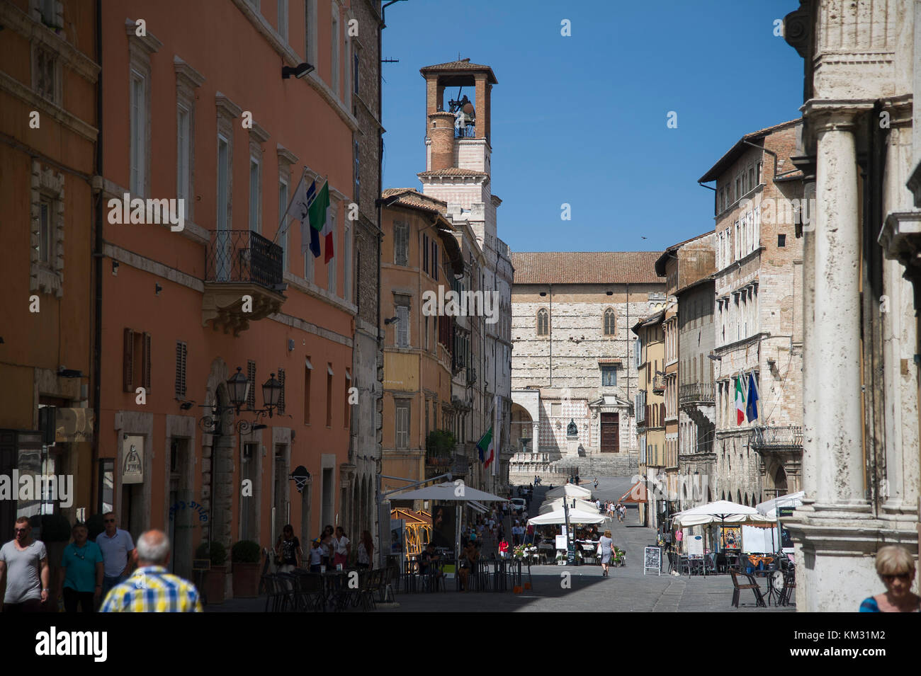 Gothic Palazzo dei Priori (Town Hall) on Corso Vannucci in Perugia ...