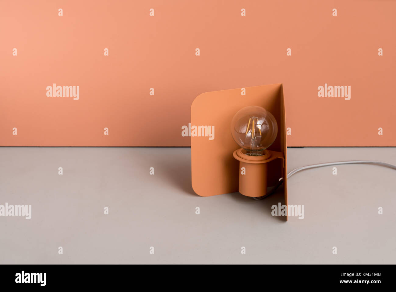 Metal orange edison lamp Stock Photo - Alamy