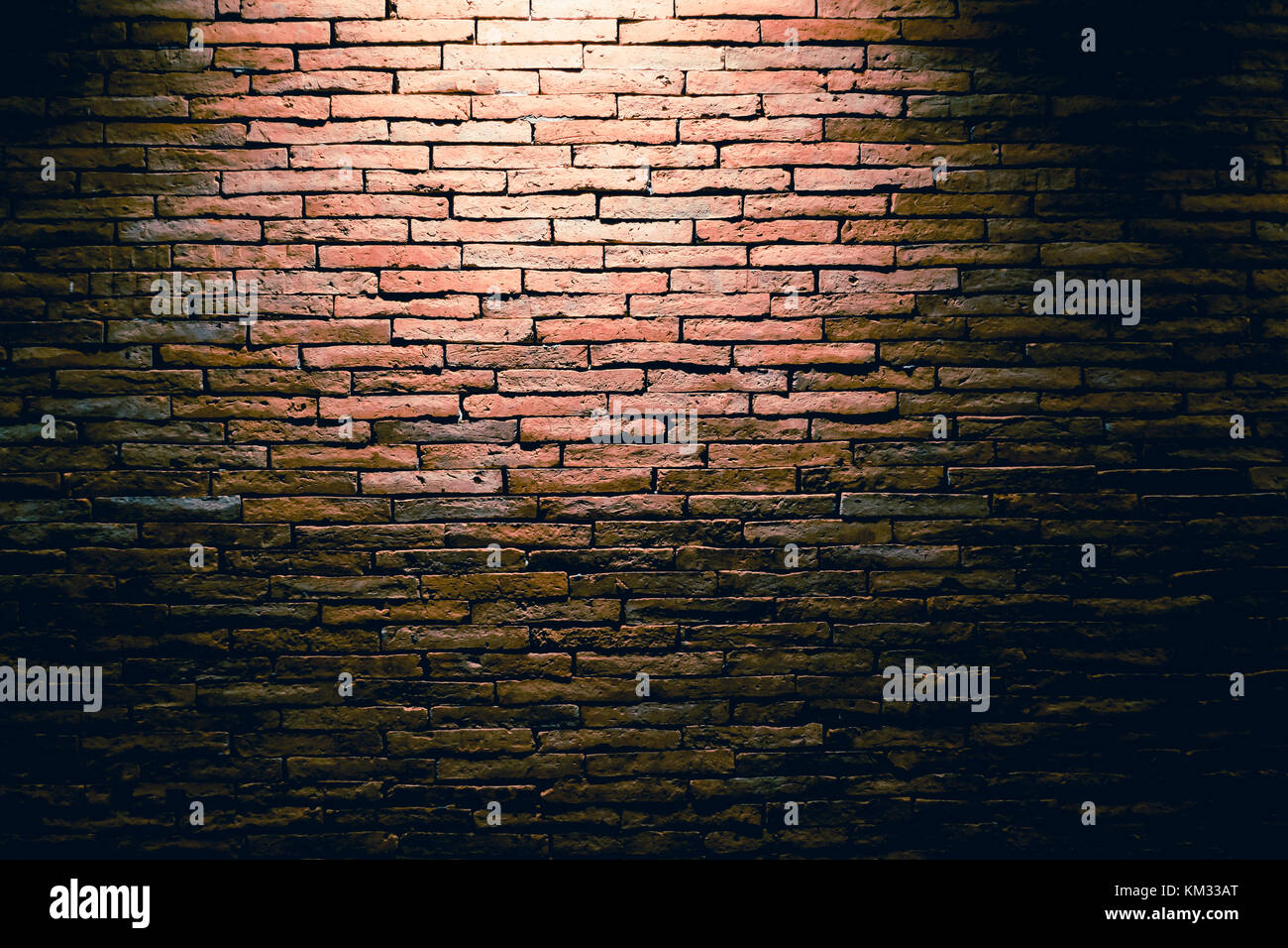 brick wall with light for abstract background Stock Photo - Alamy