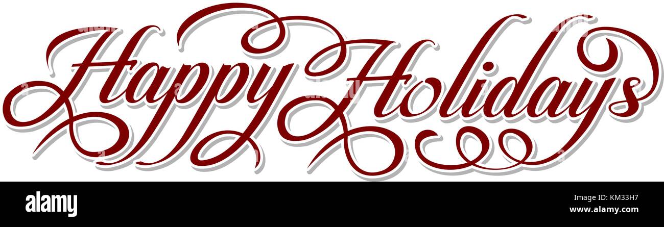 Happy Holidays text Stock Vector Image & Art - Alamy