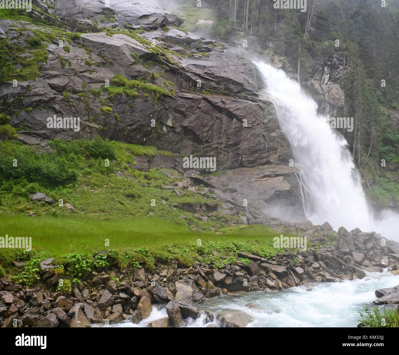 Waterfall in the woods near Kaprun, Austria Stock Photo - Alamy