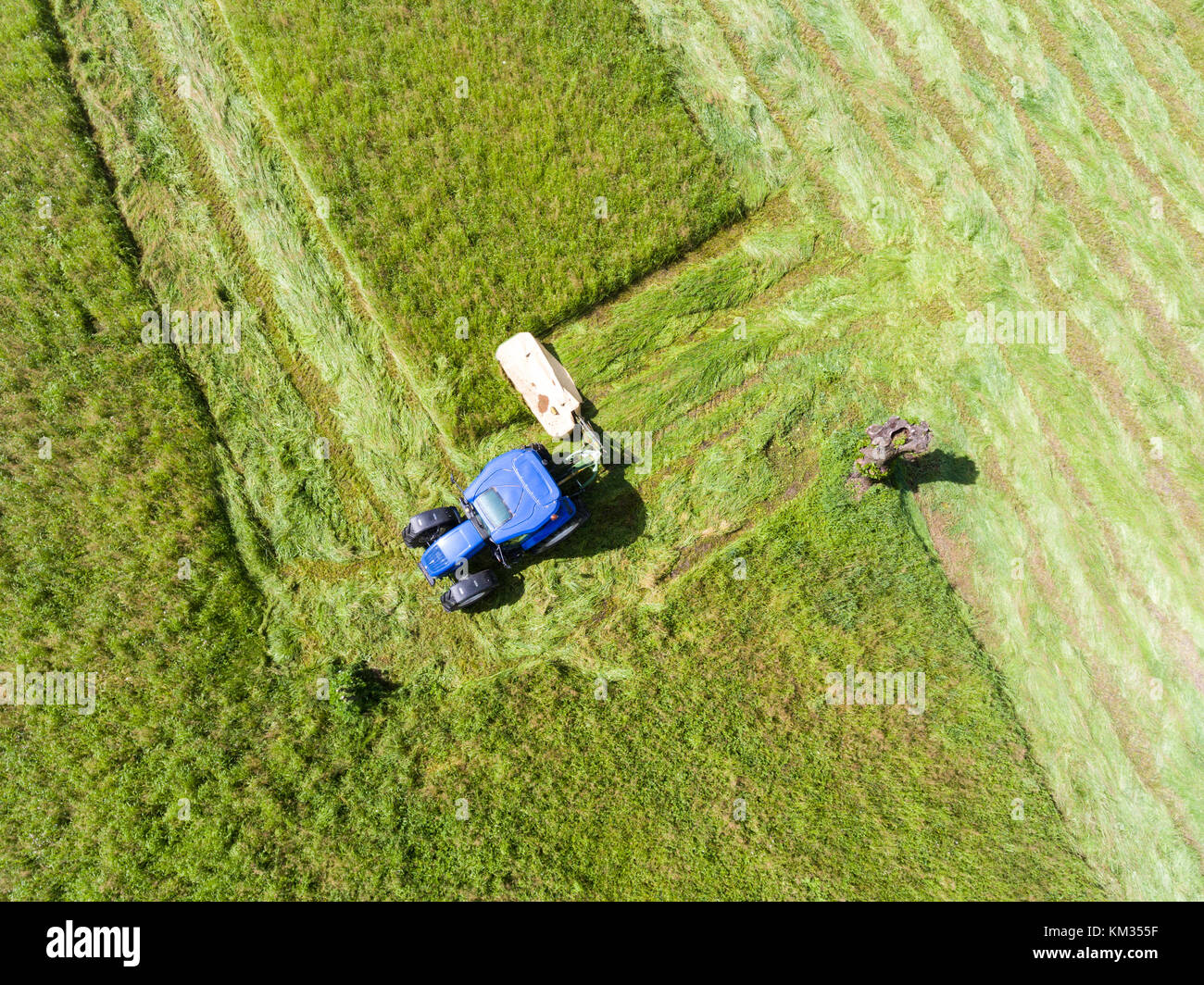 Aerial view tractor harrow hi-res stock photography and images - Alamy