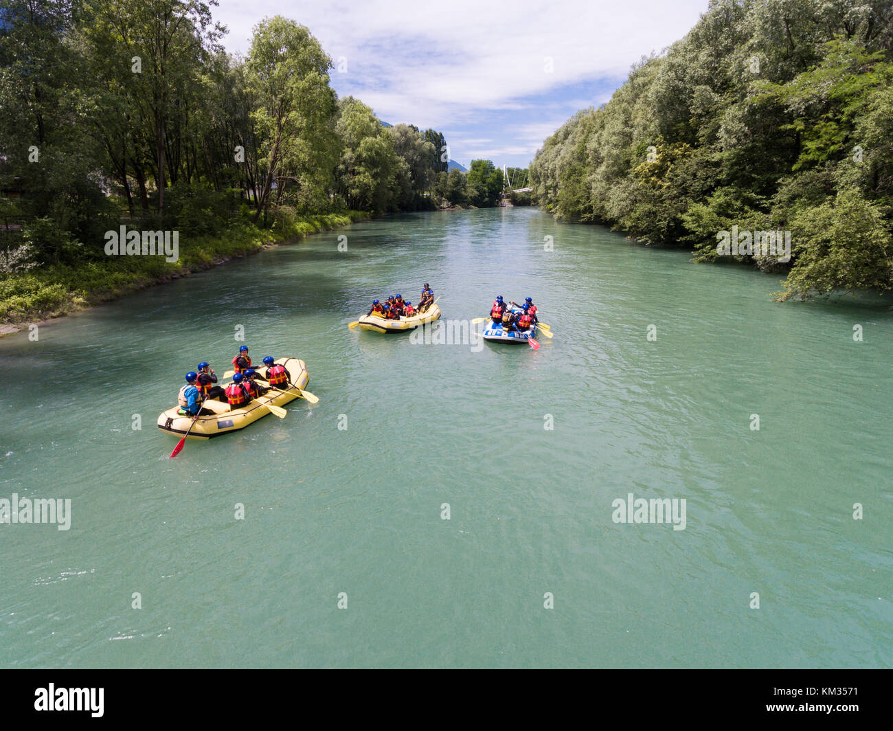Rafting - Adda river, Sport in Valtellina Stock Photo - Alamy