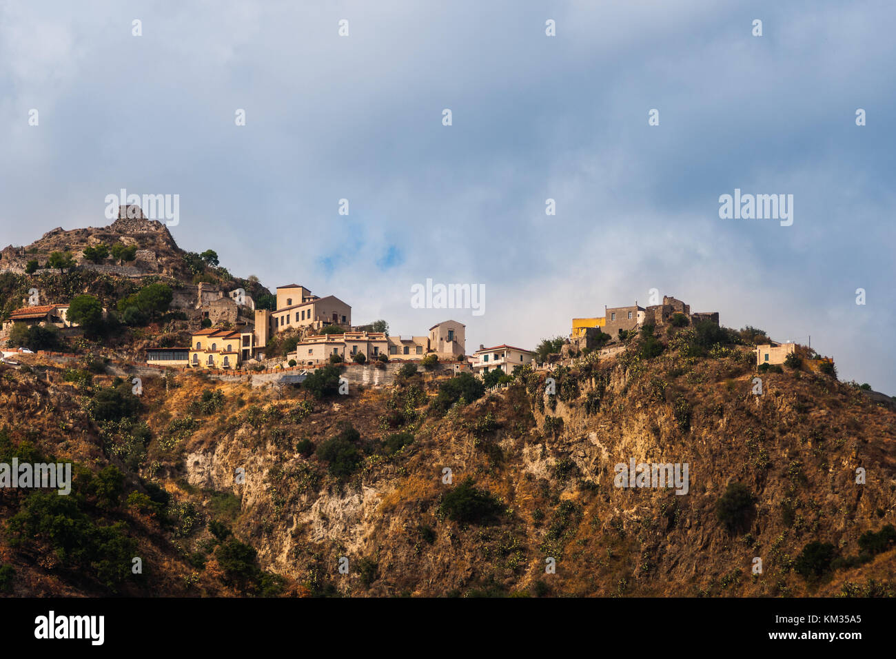 A view of the village of Savoca, Sicily, Italy. The town was the ...