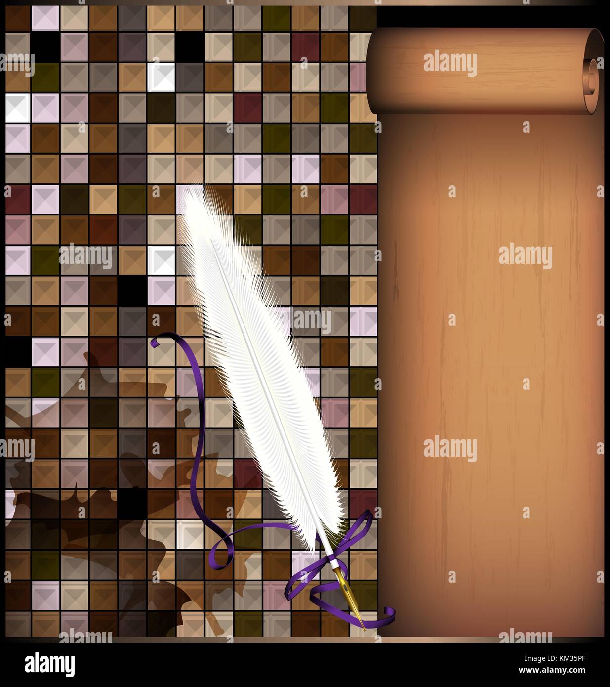 abstract background with feather pen Stock Vector Image & Art - Alamy