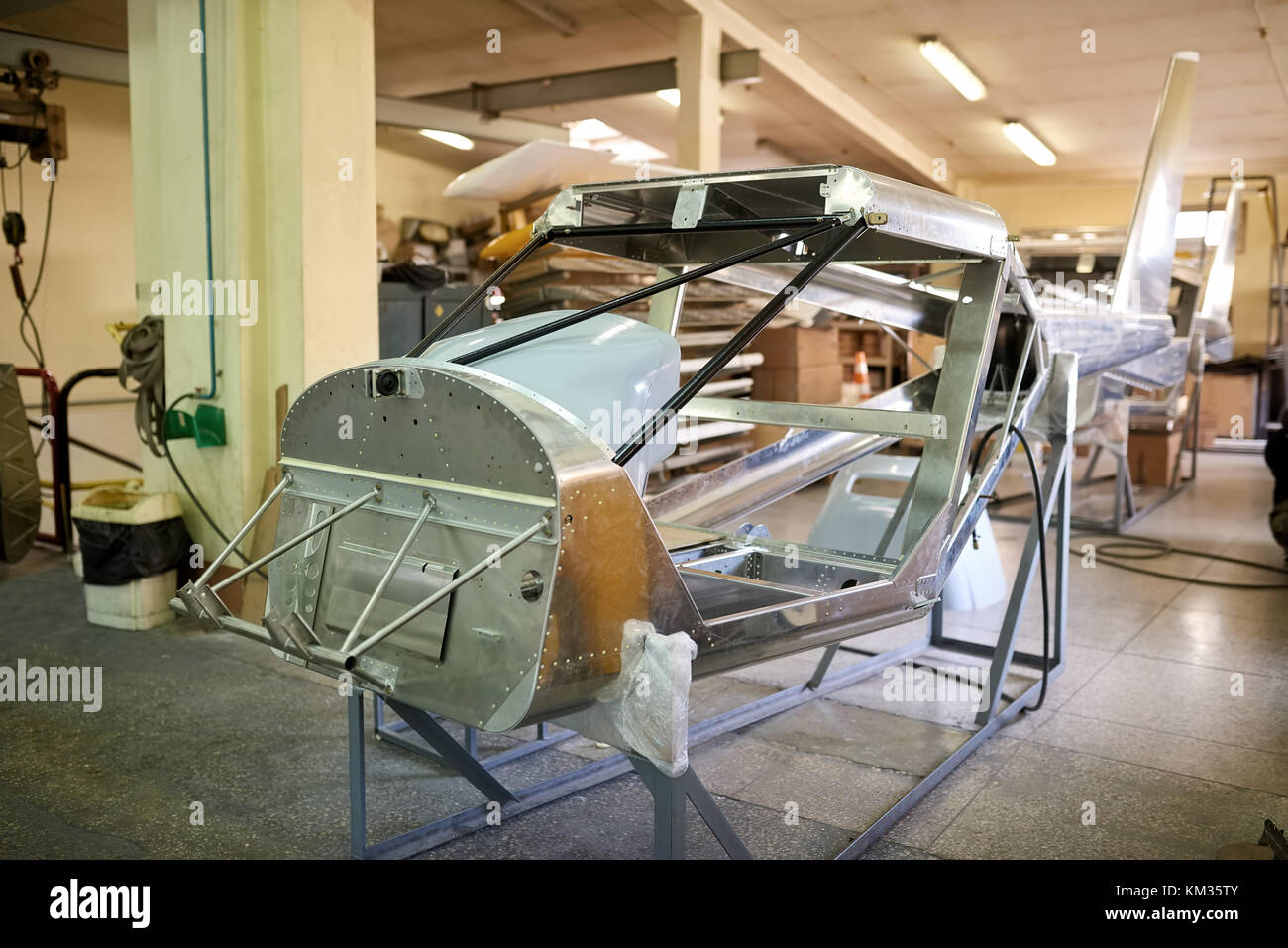 Light airplane production Stock Photo - Alamy