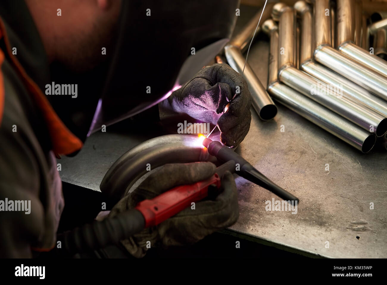 Welding close up Stock Photo - Alamy