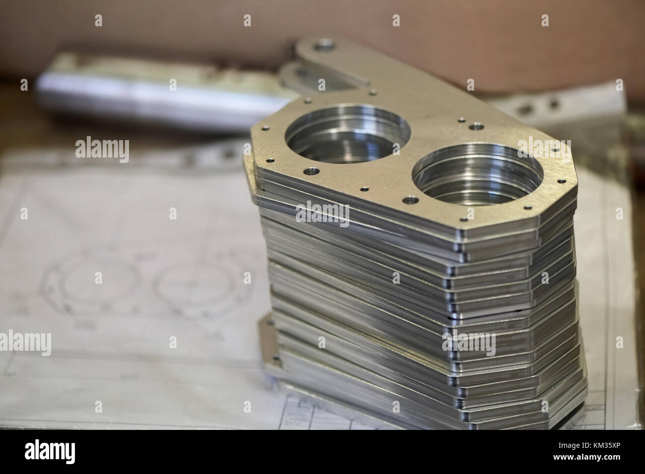 Stack of metal parts Stock Photo - Alamy