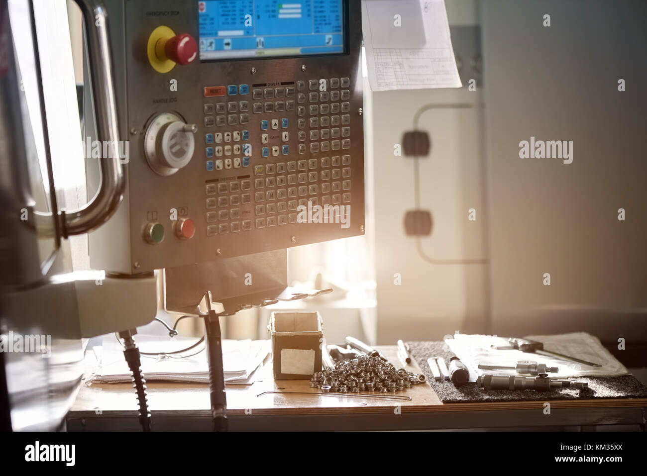 Cnc machine controls, keypad Stock Photo - Alamy