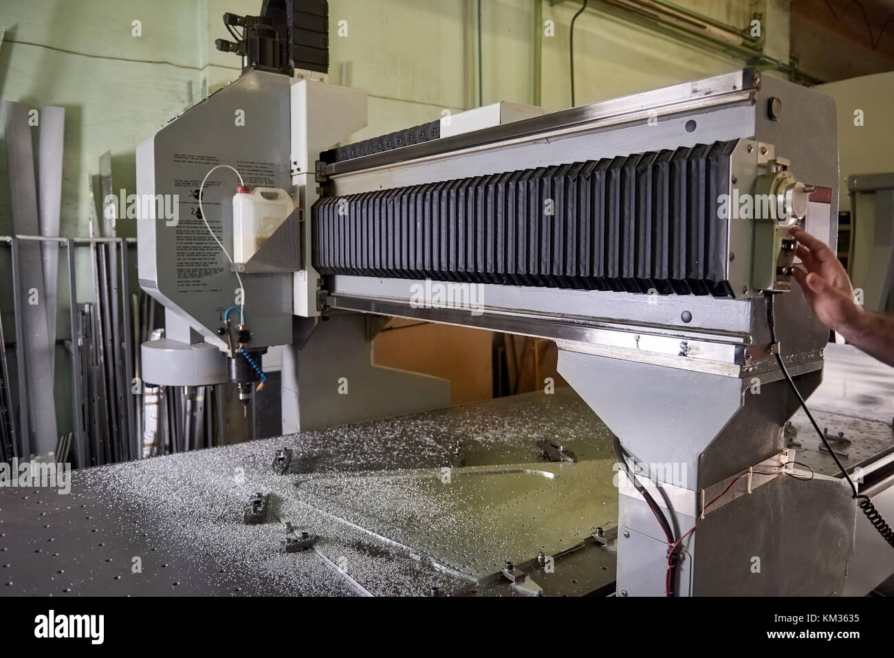 Cnc drilling machine, factory Stock Photo - Alamy