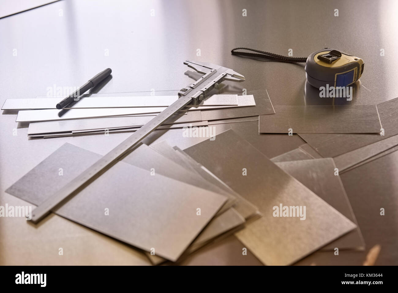 Engineer's tools on the table Stock Photo - Alamy