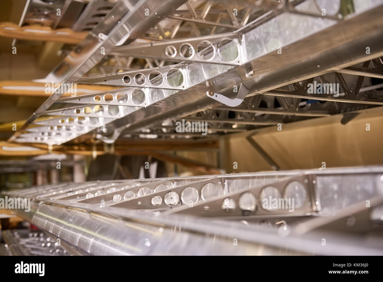 Airplane wing frames macro Stock Photo - Alamy