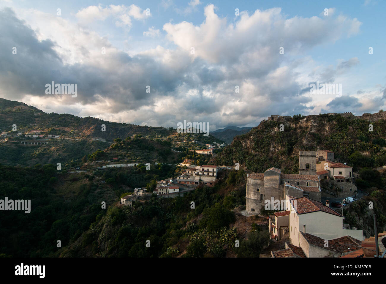 A view of the village of Savoca, Sicily, Italy. The town was the ...