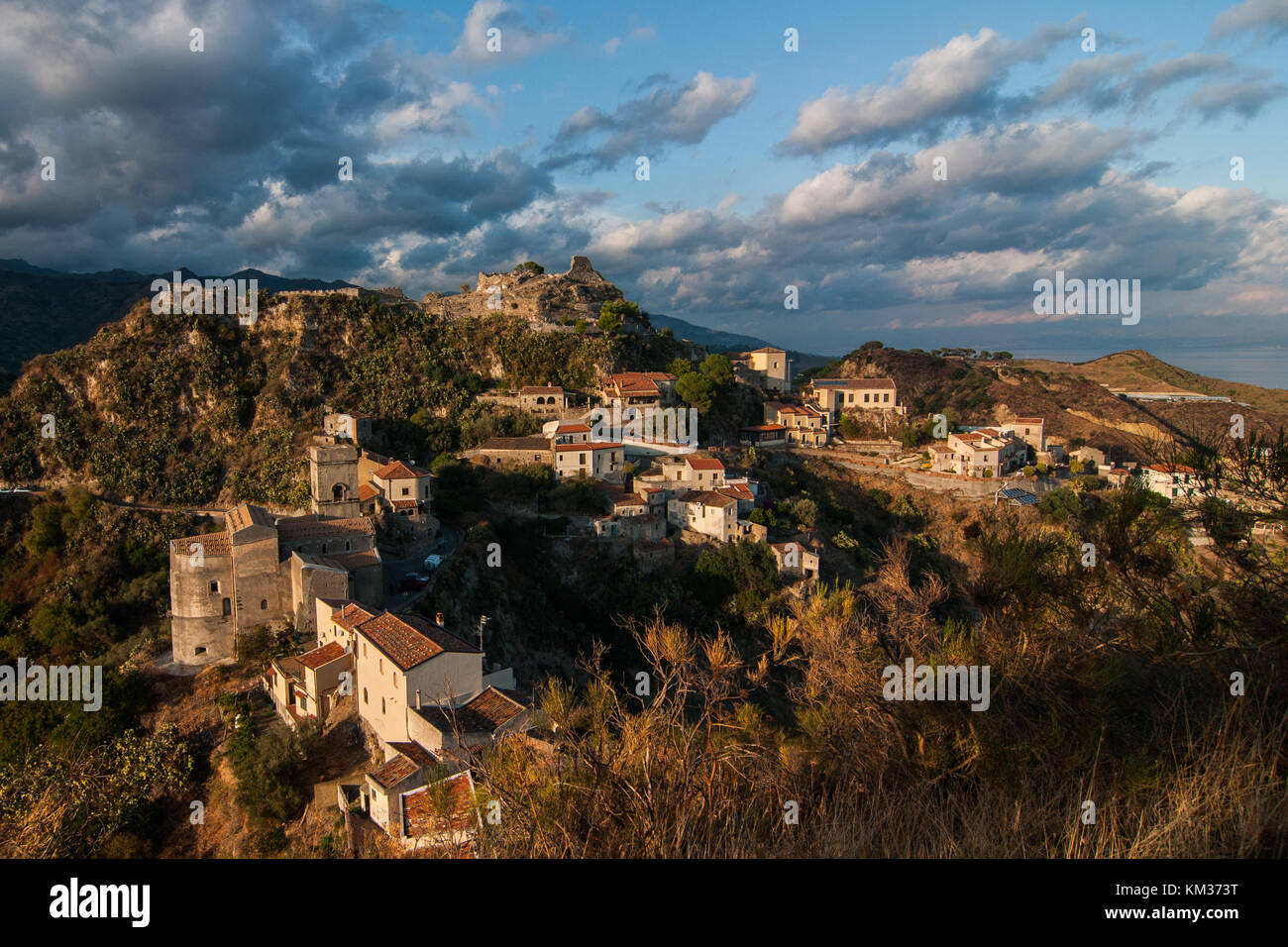 A view of the village of Savoca, Sicily, Italy. The town was the ...