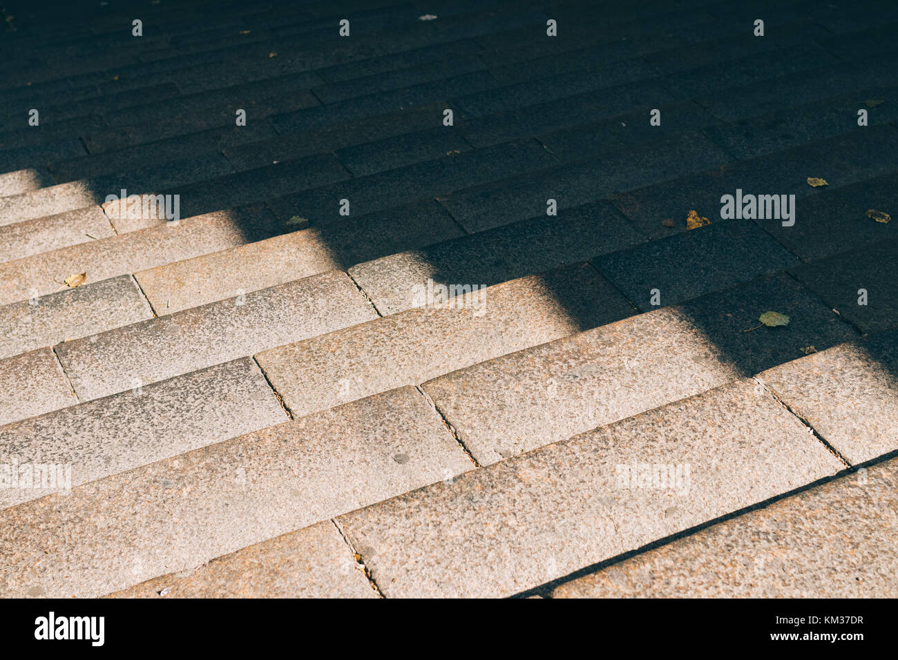Urban stone stairs in the sunlight, top view Stock Photo - Alamy