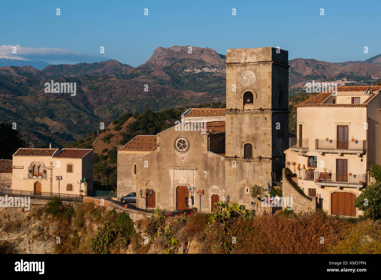 A view of the village of Savoca, Sicily, Italy. The town was the ...