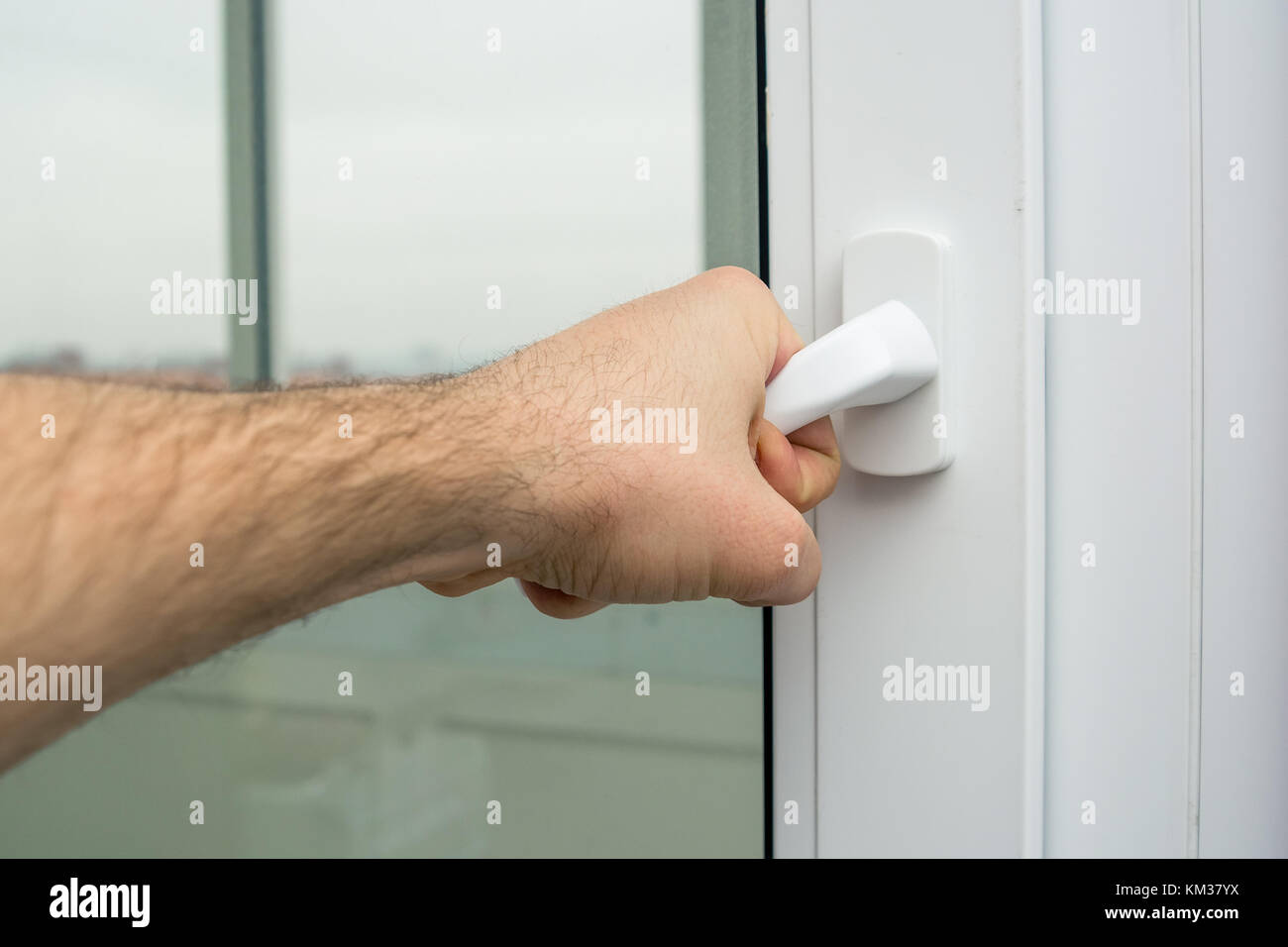 Close-up of opening door Stock Photo - Alamy