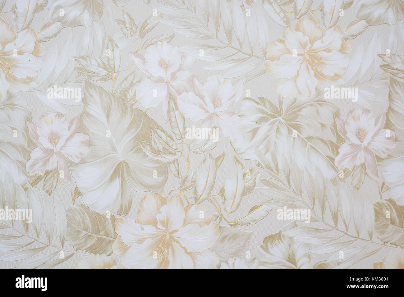 Beautiful monochrome wallpaper with floral pattern backroung Stock ...