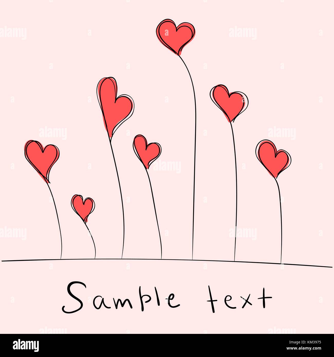 Valentines day card, love, heart card Stock Vector Image & Art - Alamy