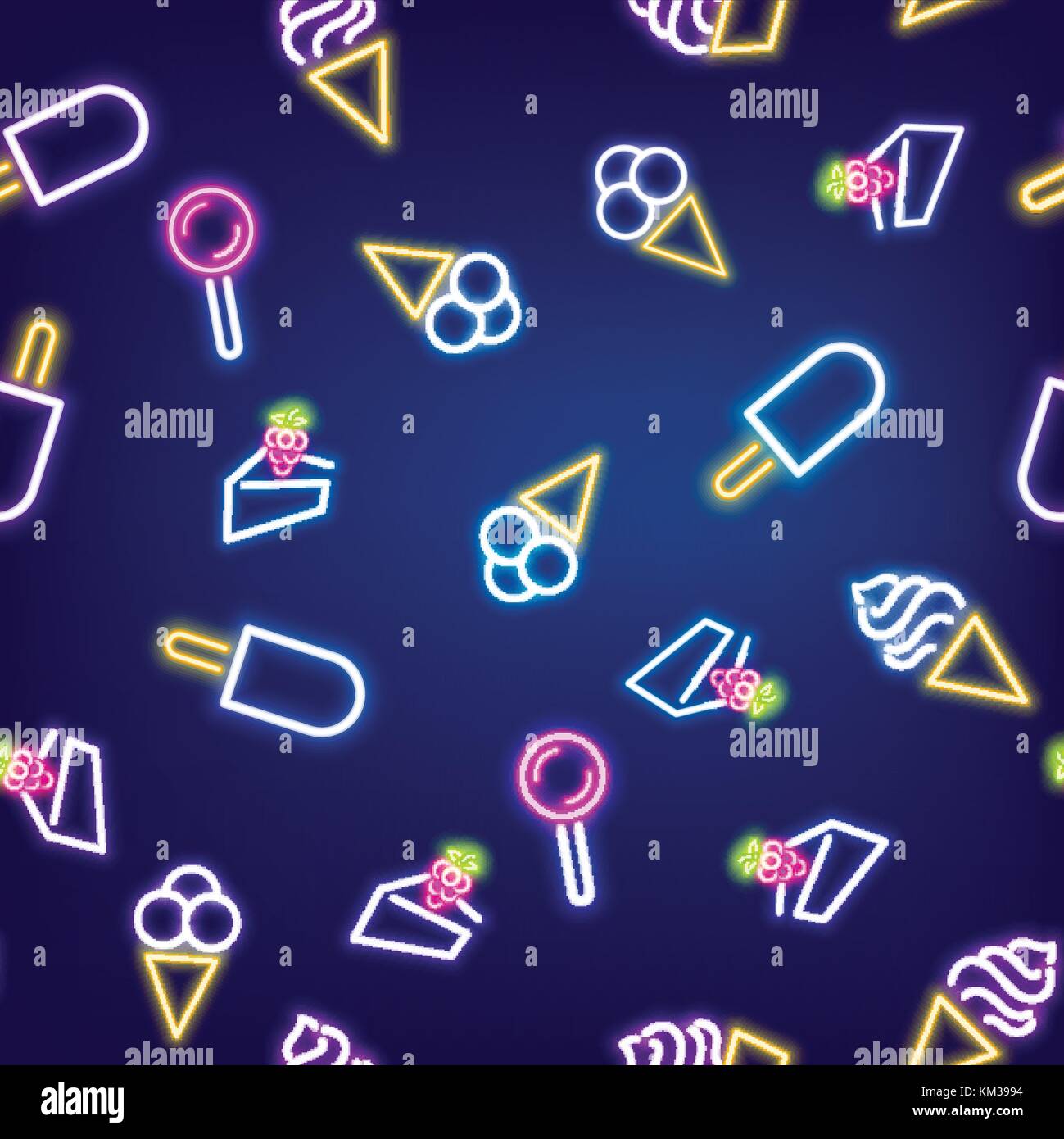 Neon food seamless pattern Stock Vector Image & Art - Alamy