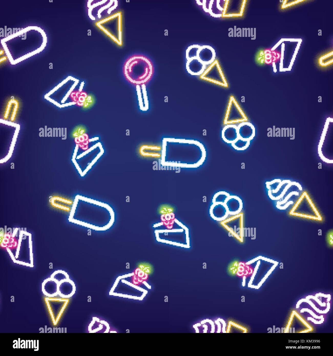 Neon food seamless pattern Stock Vector Image & Art - Alamy