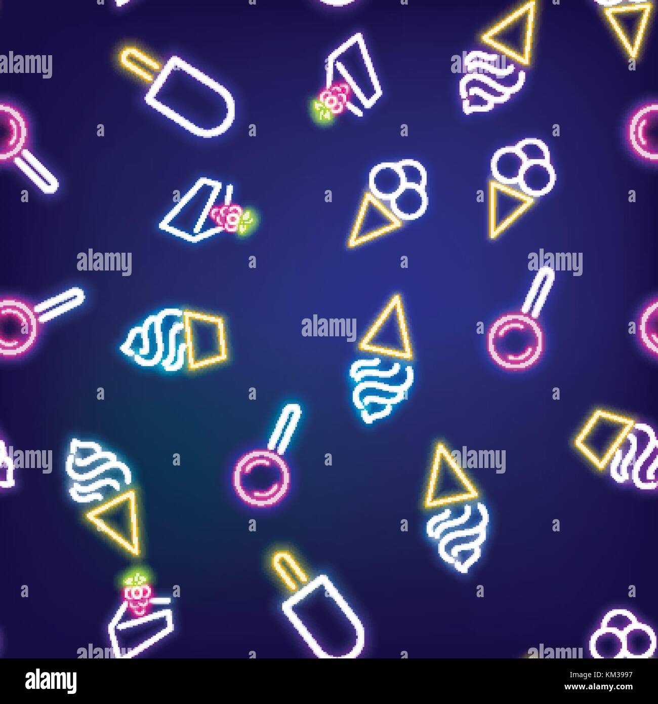 Neon food seamless pattern Stock Vector Image & Art - Alamy