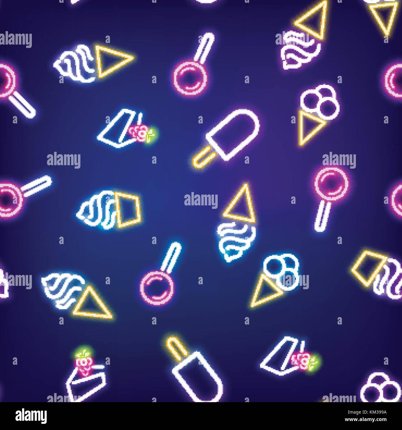 Neon food seamless pattern Stock Vector Image & Art - Alamy